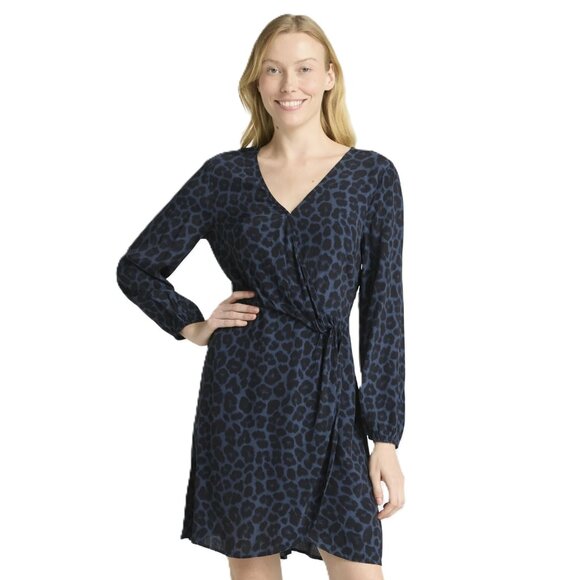 Time and Tru | Dresses | New Womens Time Tru Leopard Print Long Sleeve ...
